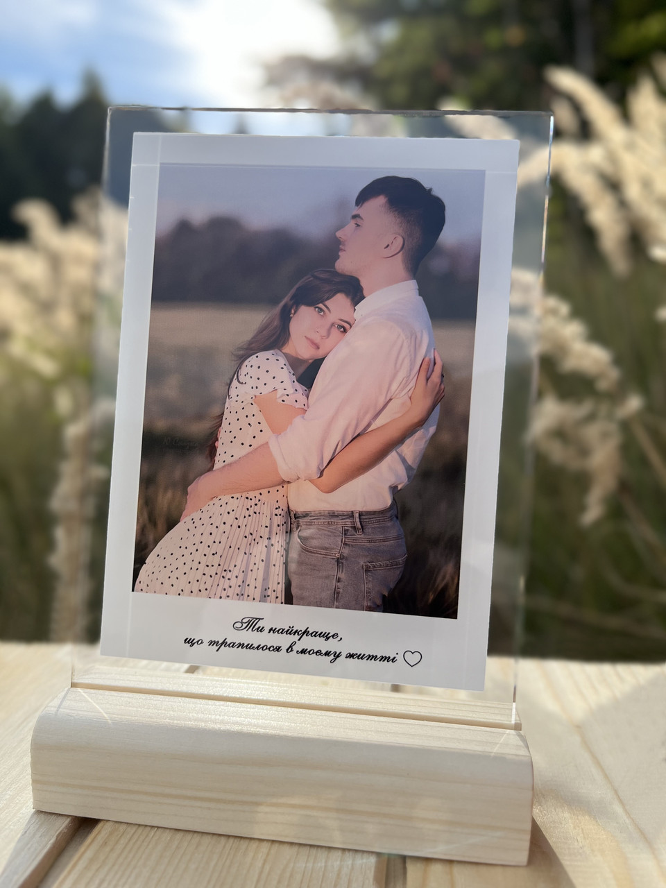 Постер з вашим фото та дерев'яною підставкою, дизайн Polaroid (ID ...