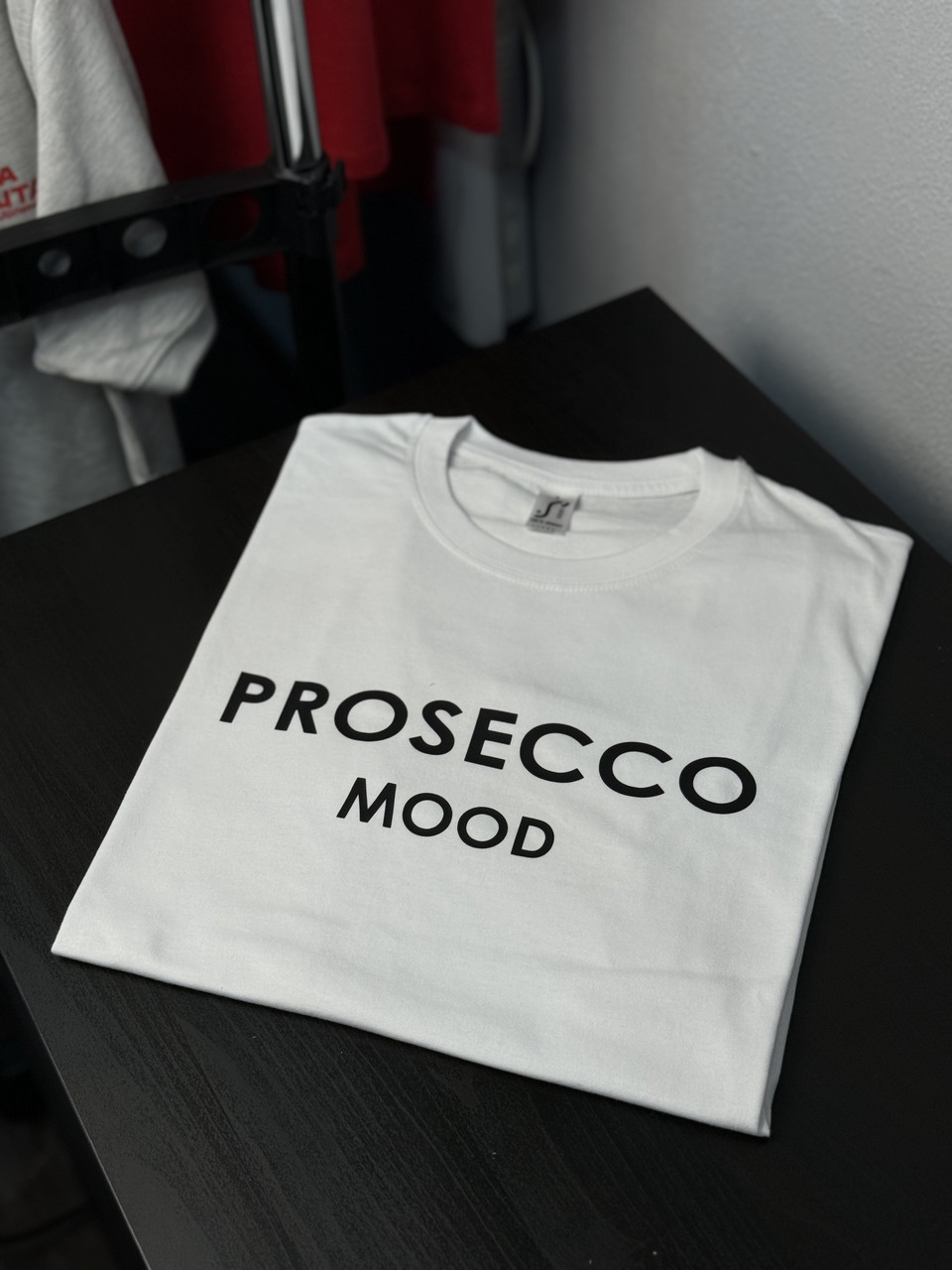 Футболка з принтом - "PROSECCO MOOD", ціна: 550 ₴, купити на Prom.ua