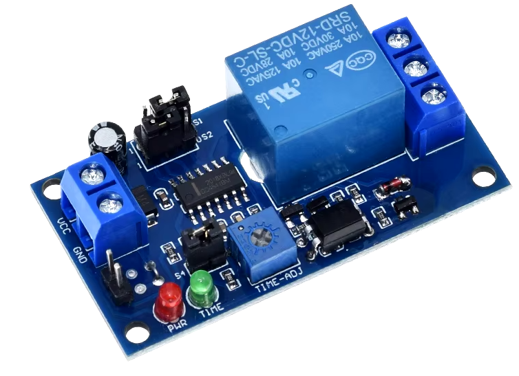 Модуль реле времени с задержкой 12В, 10A или AC 220 - 250В (ID ...