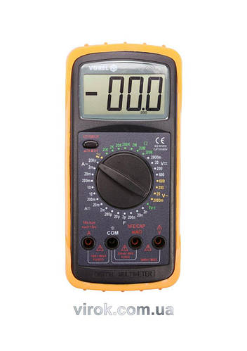 Мультиметр для вимірювання електричних параметрів VOREL : цифровий, висота цифр- 25 мм [20 ...