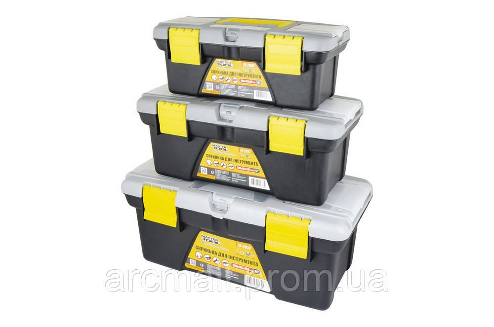 Ящики для инструмента MASTERTOOL GM комплект 3 шт 10 +12 +14 съемные органайзеры пластиковые AM ...