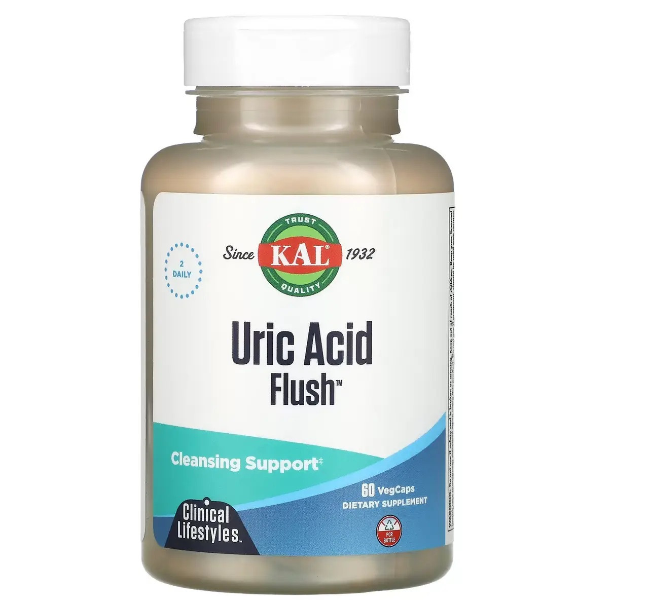 Очищення від сечової кислоти, KAL, Uric Acid Flush, 60 капсул (CAL ...