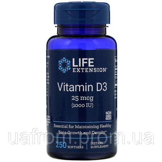 Витамин D Life Extension Vitamin D3 1,000 IU 250 Softgels LEX-17512 (ID ...
