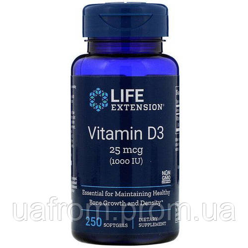 Витамин D Life Extension Vitamin D3 1,000 IU 250 Softgels LEX-17512 (ID ...