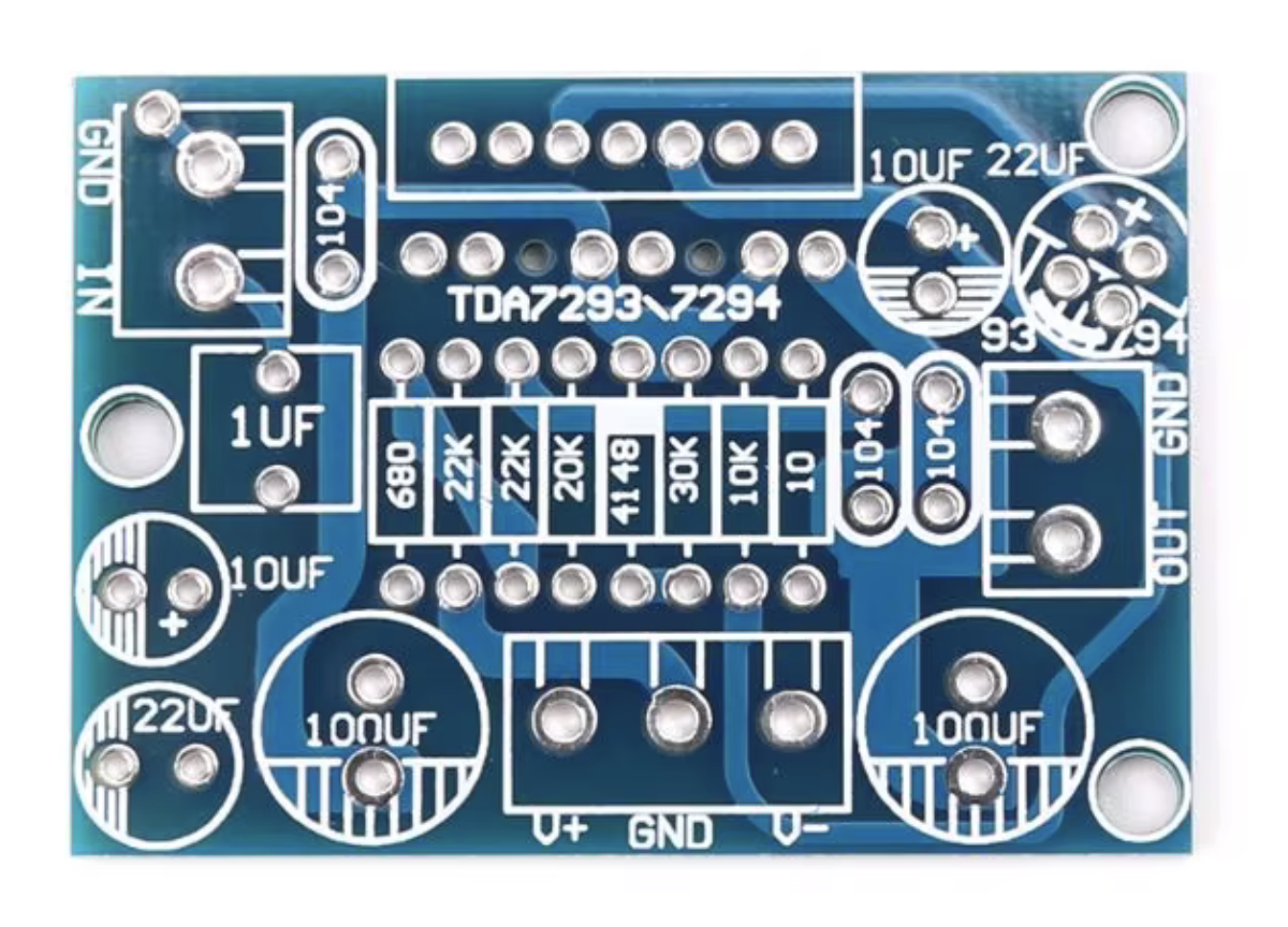 Печатная плата для сборки TDA7293/TDA7294 аудио усилителя (ID ...