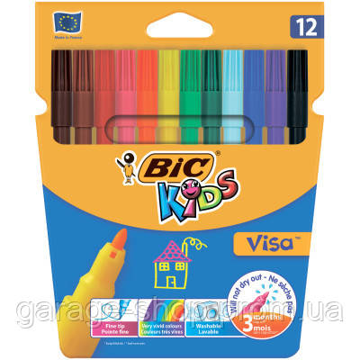Фломастеры Bic Kids Visa 880 12 цветов bc888695 o (ID#2345263831), цена ...