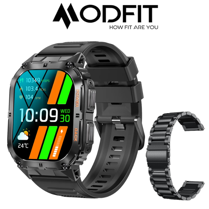 Водонепроницаемые смарт часы с компасом Modfit Navi Compass с металлическим браслетом (ID ...