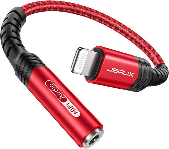 Адаптер JSAUX Lightning to 3.5mm [Apple MFi Certified] 0.18 см red (ID ...