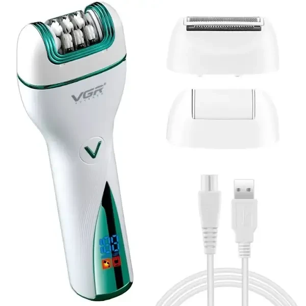 Епілятор тример жіночий, VGR V-728 бездротовий тример бритва депілятор жіночий для ніг і бікіні ...