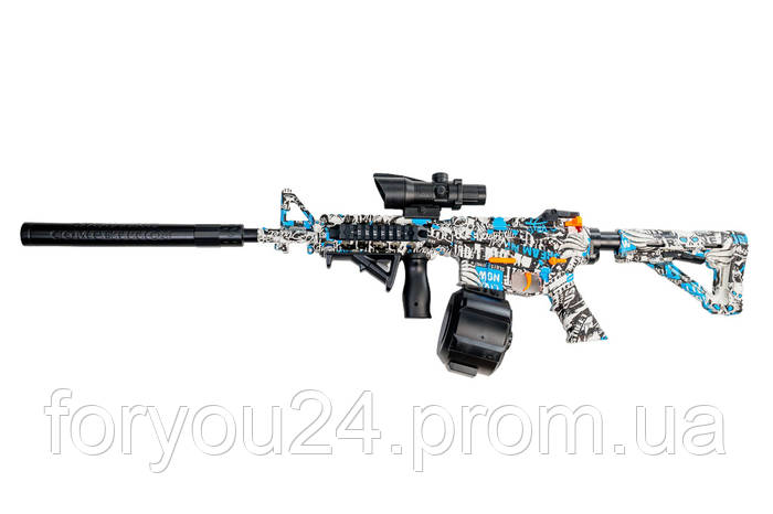 Игрушечный автомат M4A1 1-20HW стреляющий шариками орбиз, гель бластер ...