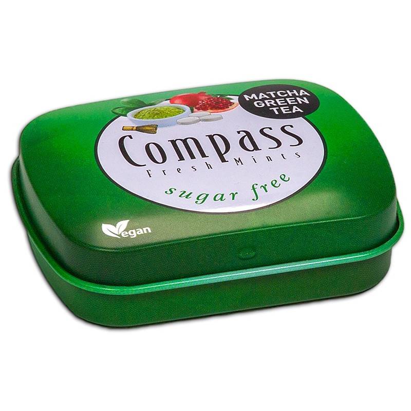 Льодяники без цукру Powermints Compass Fresh mints Matcha Green tea ...