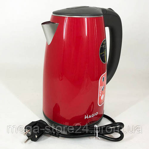 Электрочайник Magio MG-977, 1.7л, стильный электрический чайник (ID#2348389589), цена: 1264 ...