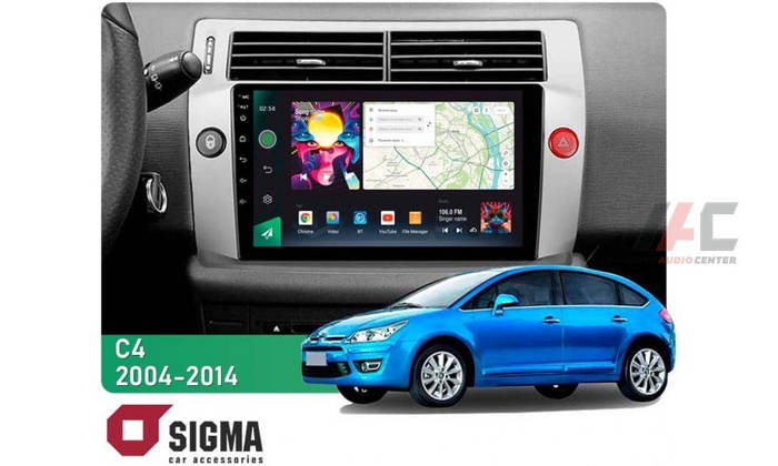 Штатна магнітола Sigma Pro 9464 4+64 Gb Citroen C4 LA LC C-Triomphe C ...