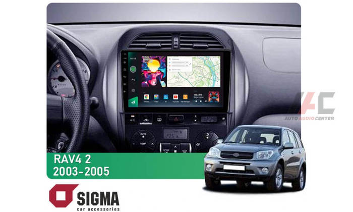 Штатна магнітола Sigma Pro 9464 4+64 Gb Toyota RAV4 2 CA20 CA20W XA20 ...