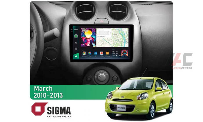 Штатна магнітола Sigma Pro 98128 2k 8+128 Gb Nissan March K13 2010-2013 ...