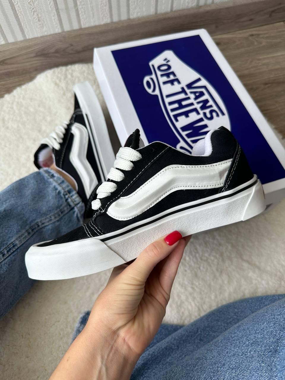 Vans knu skool black white, Чоловічі чорні Кеди Vans Old Skool KNU ...