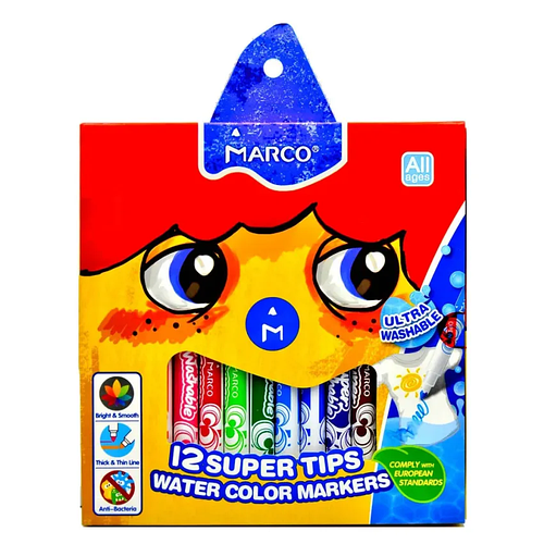 Фломастеры Marco Ultra Washable 12 цветов (ID#2349522845), цена: 104 ...