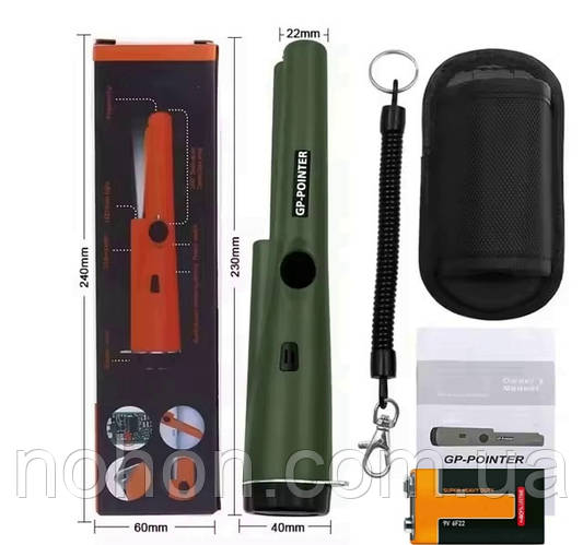 Пінпоінтер GP Pointer металошукач - целеуказатель для пошуку монет Зелений (ID#1471089396), ціна ...
