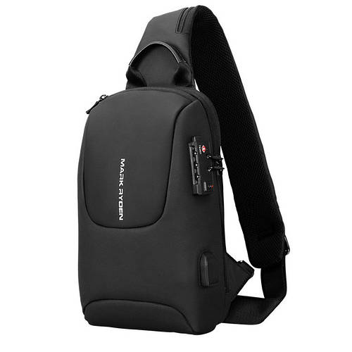 Мужской рюкзак Mark Ryden на одно плечо 7039 7л с кодовым замком и USB ...
