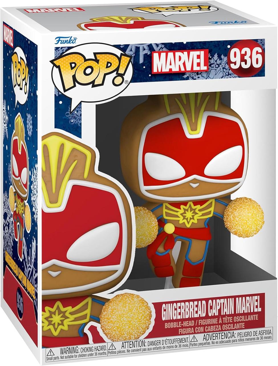 Фігурка Фанко Поп Funko Pop! Marvel: Gingerbread Captain Marvel 936 50661 (ID ...