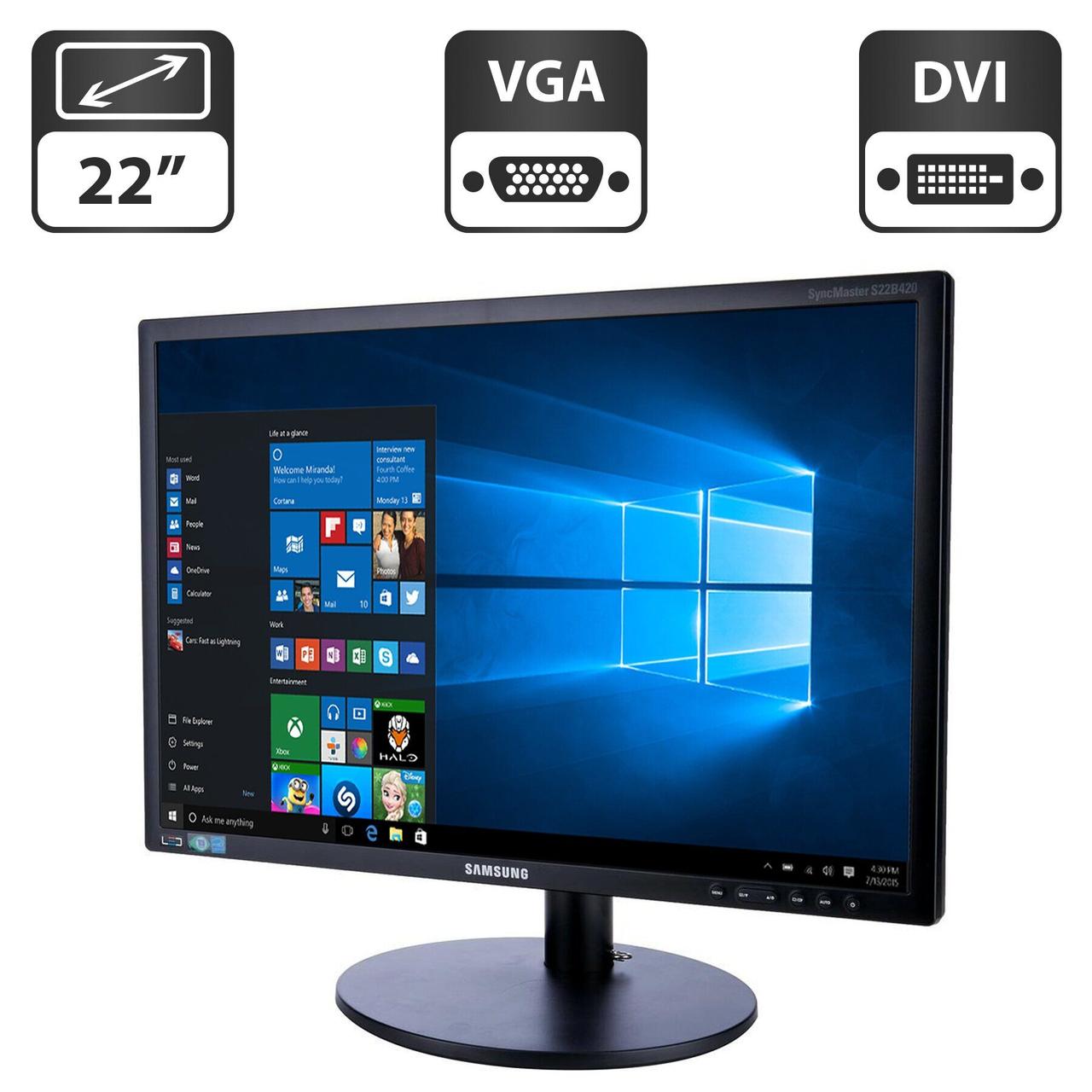 Монитор Samsung SyncMaster S22B420 / 22" (1680x1050) TN / DVI, VGA ...