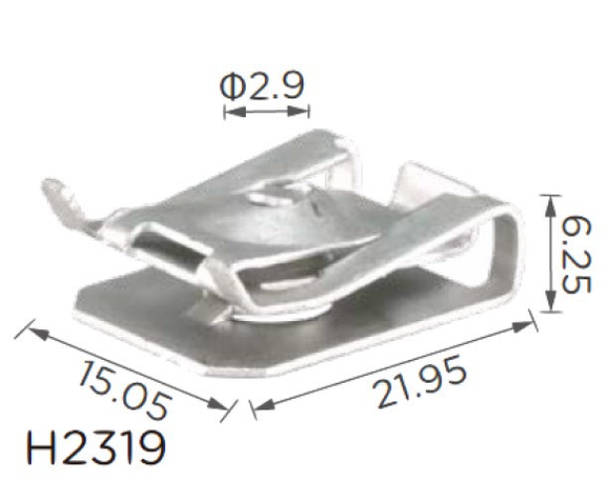 Скоба H2319 під Винт L-21,95x15,05 D=2 BMW,Toyota (07147330002 ...