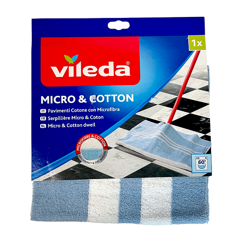 Vileda тряпка для мытья полов panno micro & cotton 50x50 см (ID ...