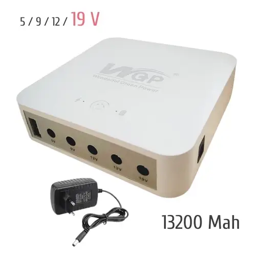 Mini DC UPS WGP 203 Powerbank 13200Mah USB, DC 5V/9V/12V/19V, ИБП для ...