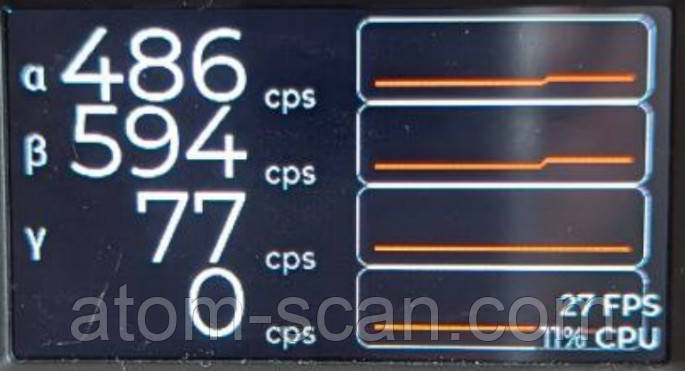 Дозиметр ATOM-SCAN-PRO (CsI + БЕТА1-1 + гамма-спектрометр + Bluetooth + Google Maps) АЛЬФА+БЕТА ...
