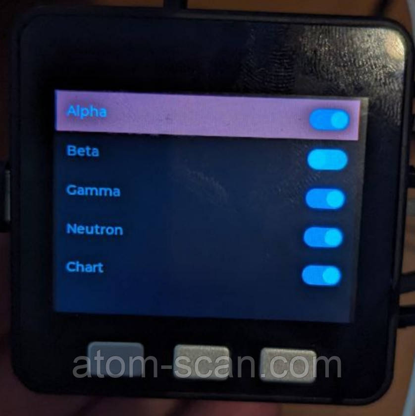 Дозиметр ATOM-SCAN-PRO (CsI + СБТ10А + гамма-спектрометр + Bluetooth + Google Maps) АЛЬФА+БЕТА ...