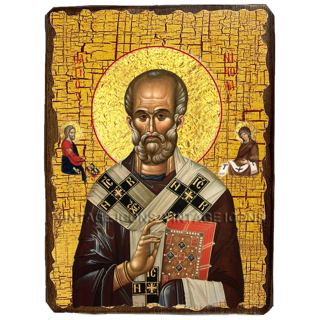 Ікона Миколай Чудотворець ікона на дереві 130х170 мм продаж ціна у