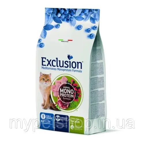 Exclusion Noble Grain Cat Sterilized Beef Сухой корм для стерилизованных кошек, курица, 12 кг ...
