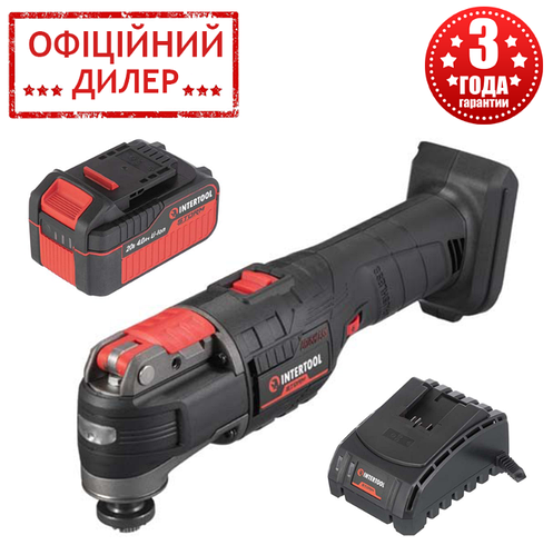 SET Реноватор аккумуляторный Intertool TSH WT-0369 + ЗУ WT-0344 (2 А) + АКБ WT-0341 (20 В / 4 Ач ...