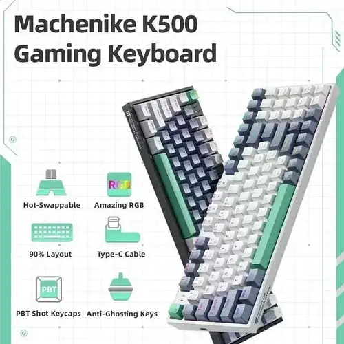 Клавіатура Механічна K500-B61 Міні Формату 60% Ігрова RGB Підсвічування ...