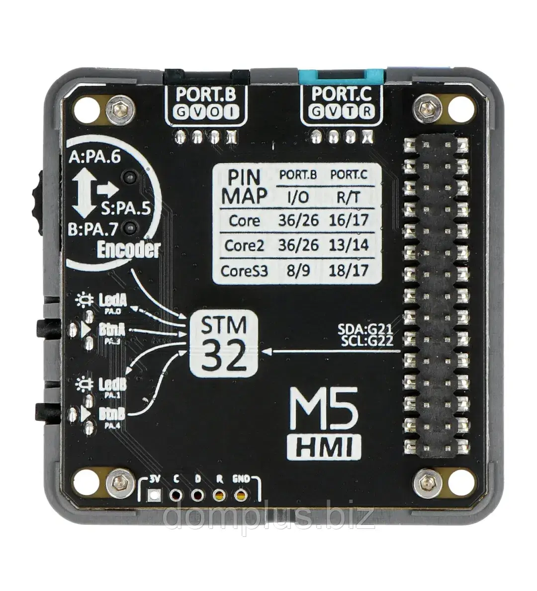 STM32F030 HMI модуль - с энкодером и аккумулятором 500mAh - M5Stack ...