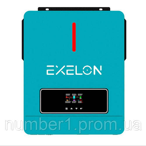 Гибридный инвертор Exelon ECP-6200/48, 6200VA, 48V, ток заряда 0-120A ...