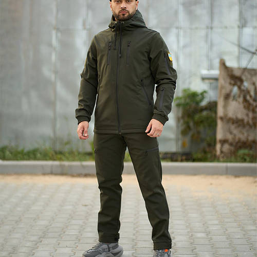 Комплект куртка + штаны softshell Осень-Зима-Весна/ Мужской спортивный ...