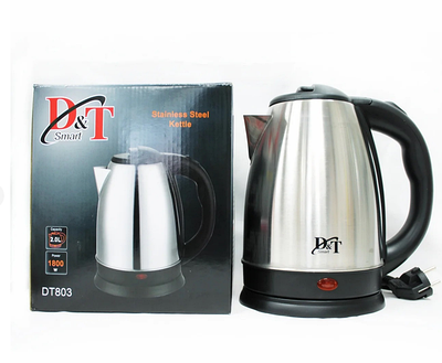 Електрочайник Domotec DT-803 нержавіюча сталь 2 л сріблястий, ціна: 303 ₴, купити на Prom.ua