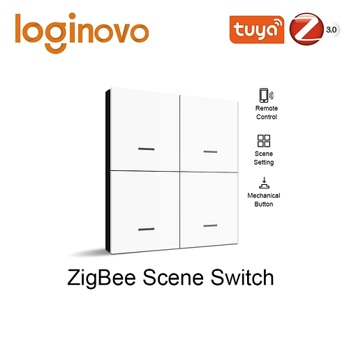 Выключатель сценарный/4 кнопки -12 сцен ZG-101ZS (Zigbee) - Tuya Smart Life (ID#2357642069 ...