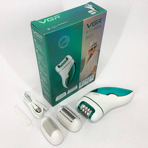 Эпилятор аккумуляторный для тела и ног женский 3 в 1 VGR V-731 домашний триммер для SO-100 ...