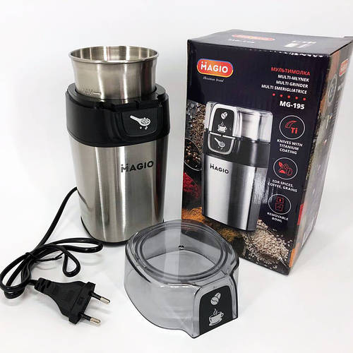 Мельница для кофейных зерен MAGIO MG-195 (300 Вт), Кофемолка PE-565 электрическая лучшая (ID ...