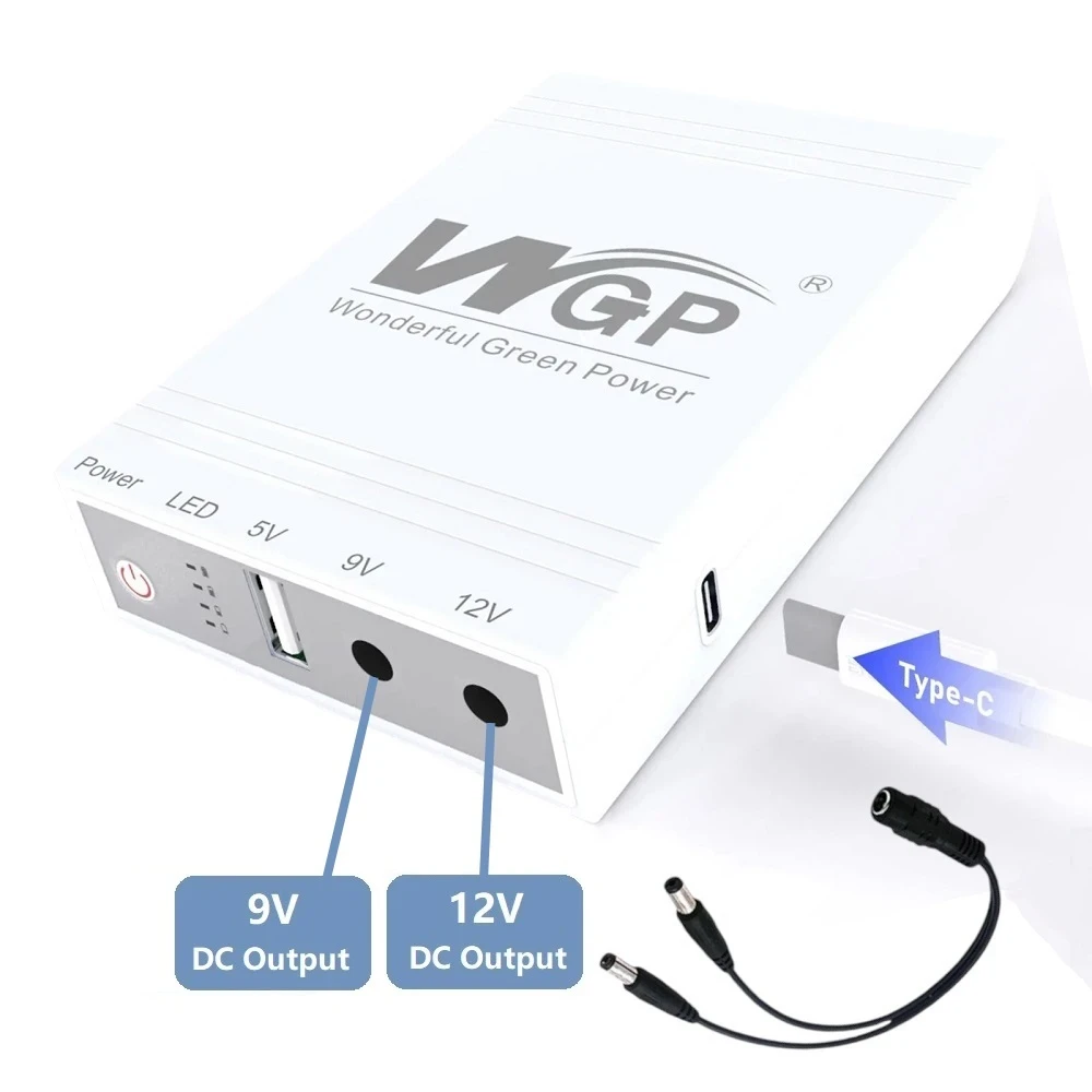 Mini UPS WGP 103B, Powerbank на 10400Mah, Выходы USB, DC 9V, 12V. ИБП ...