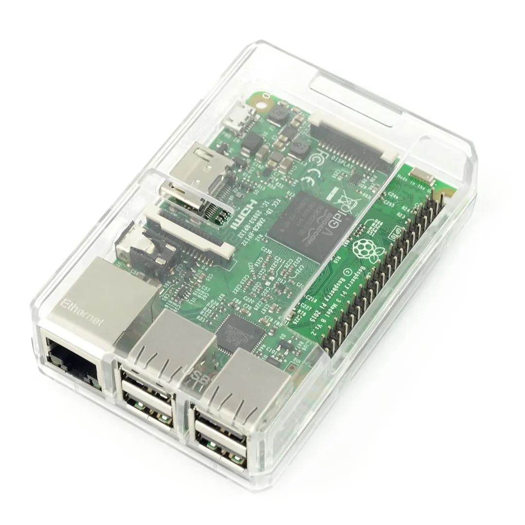 Корпус Raspberry Pi моделі 3B+ / 3B / 2B - прозора штаб-квартира з ...