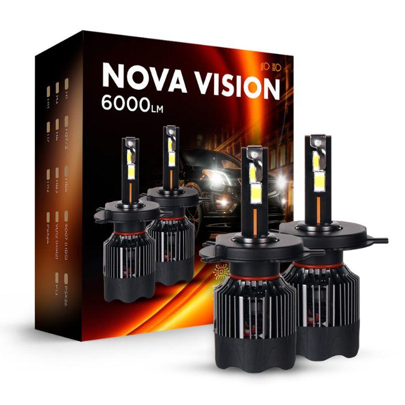Світлодіодні лампи H4 для авто Carlamp Nova Vision Led автолампи 6000 Lm 6500 K (NoVH4): продаж ...