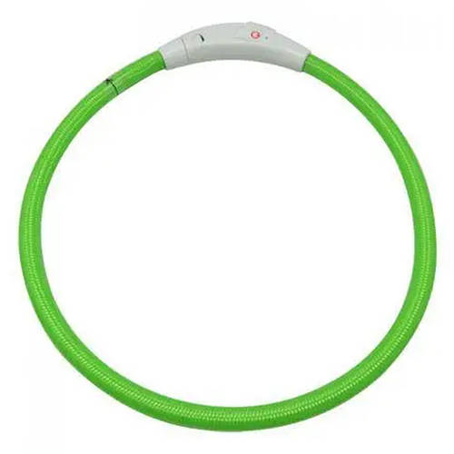 Нашийник для собак Croci LED з USB підзарядкою силіконовий зелений ...