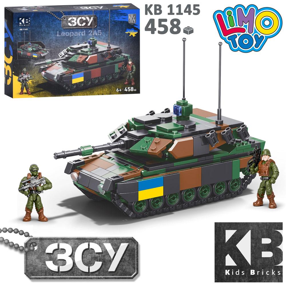 Конструктор KB 1145 військовий, танк, Leopard 2A5, 458 дет., кор., 32-22-6 см. (ID ...