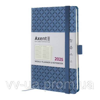 Еженедельник 2025 Axent Partner Gently, 125x195 мм, темное море (8522-25-05-A) (ID#2359786818 ...
