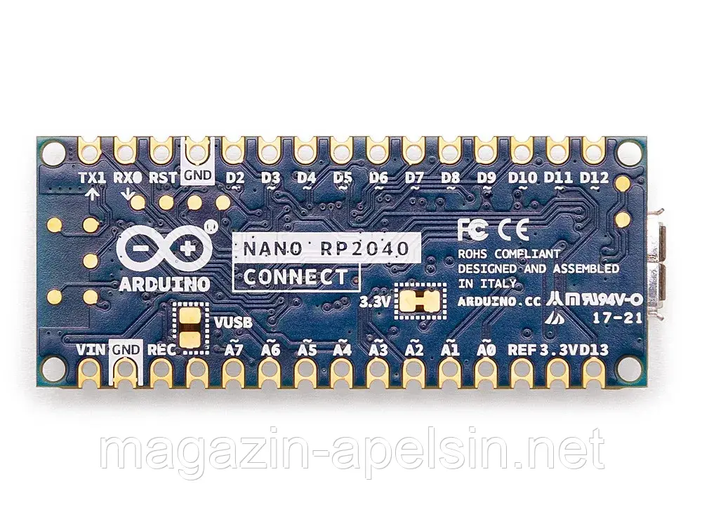 Плата Arduino Nano RP2040 Connect - ABX00052, микроконтроллер Raspberry ...