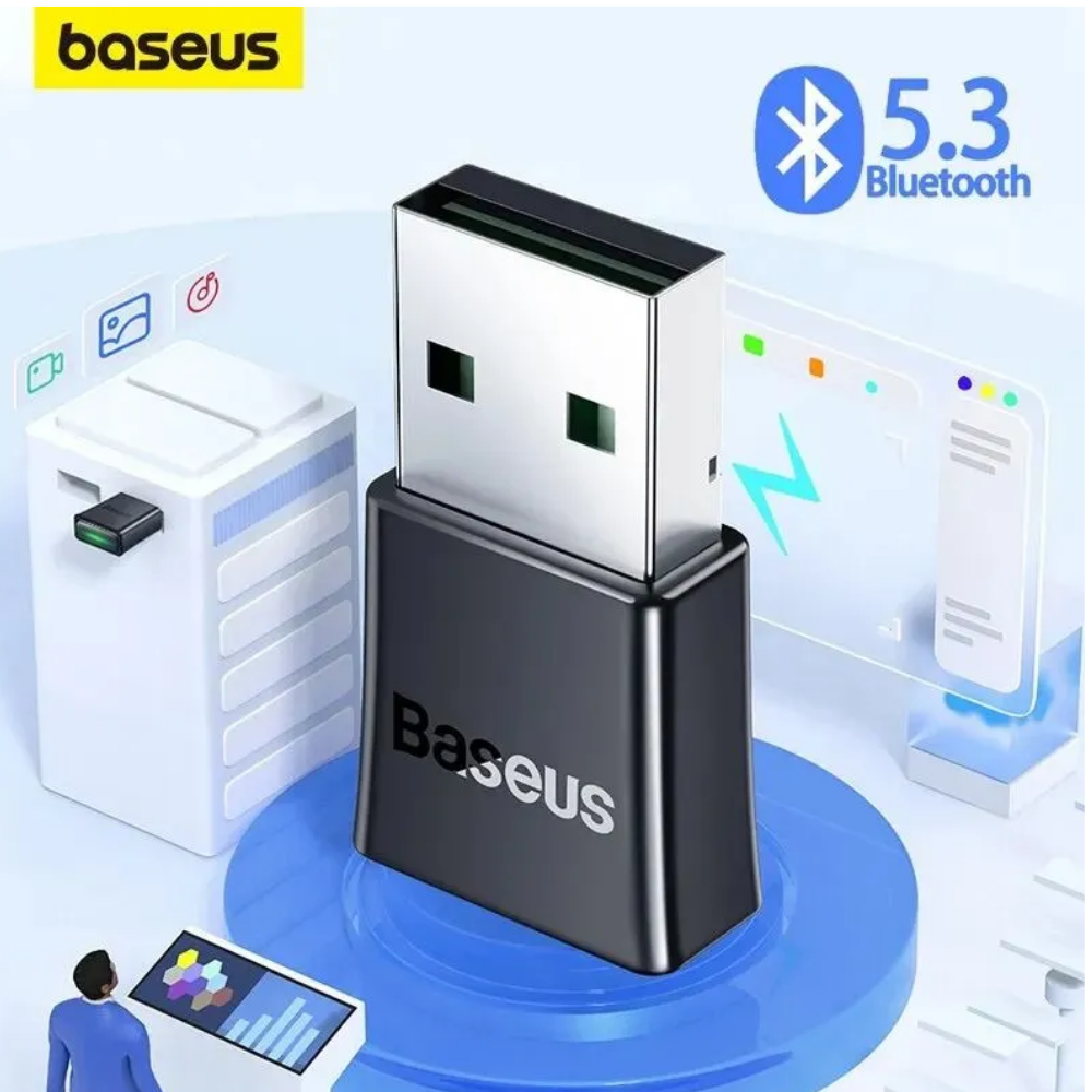 Usb bluetooth 5.3 адаптер Baseus Блютуз передавач для пк комп'ютера ноутбука юсб Bluetooth ...