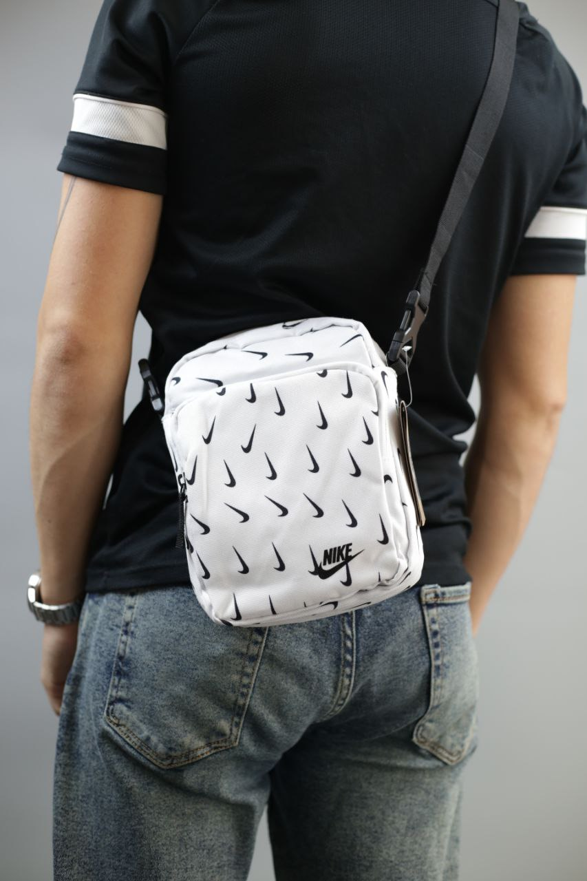 Барсетка Nike мужская месенджер Nike мужской брендовый сумка поясная найк сумка на пояс чёрная
